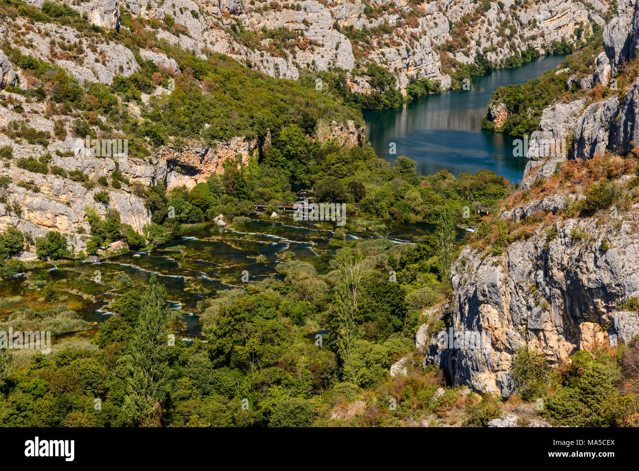 Croatia, Dalmatia, region of Sibenik, Krka National Park, Roski Slap ...