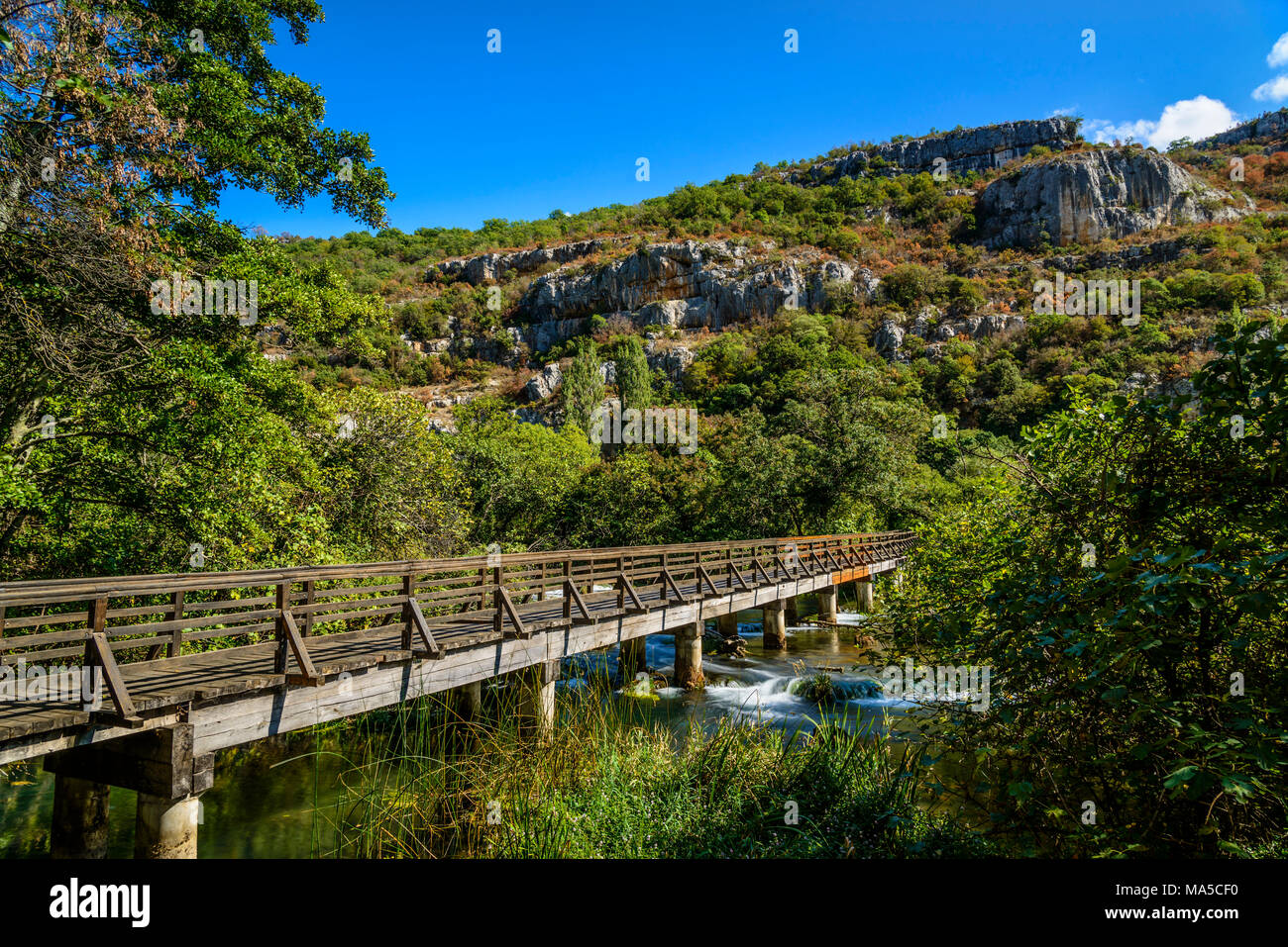 Croatia, Dalmatia, region of Sibenik, Krka National Park, Roski Slap ...