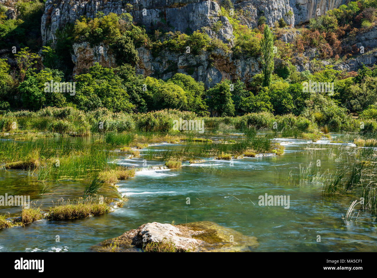 Croatia, Dalmatia, region of Sibenik, Krka National Park, Roski Slap ...