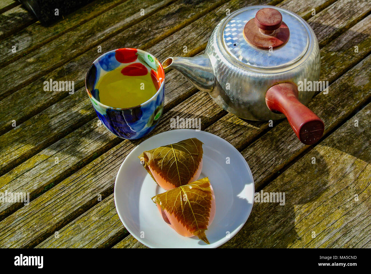 sakuramochi, japanese pastry Stock Photo - Alamy