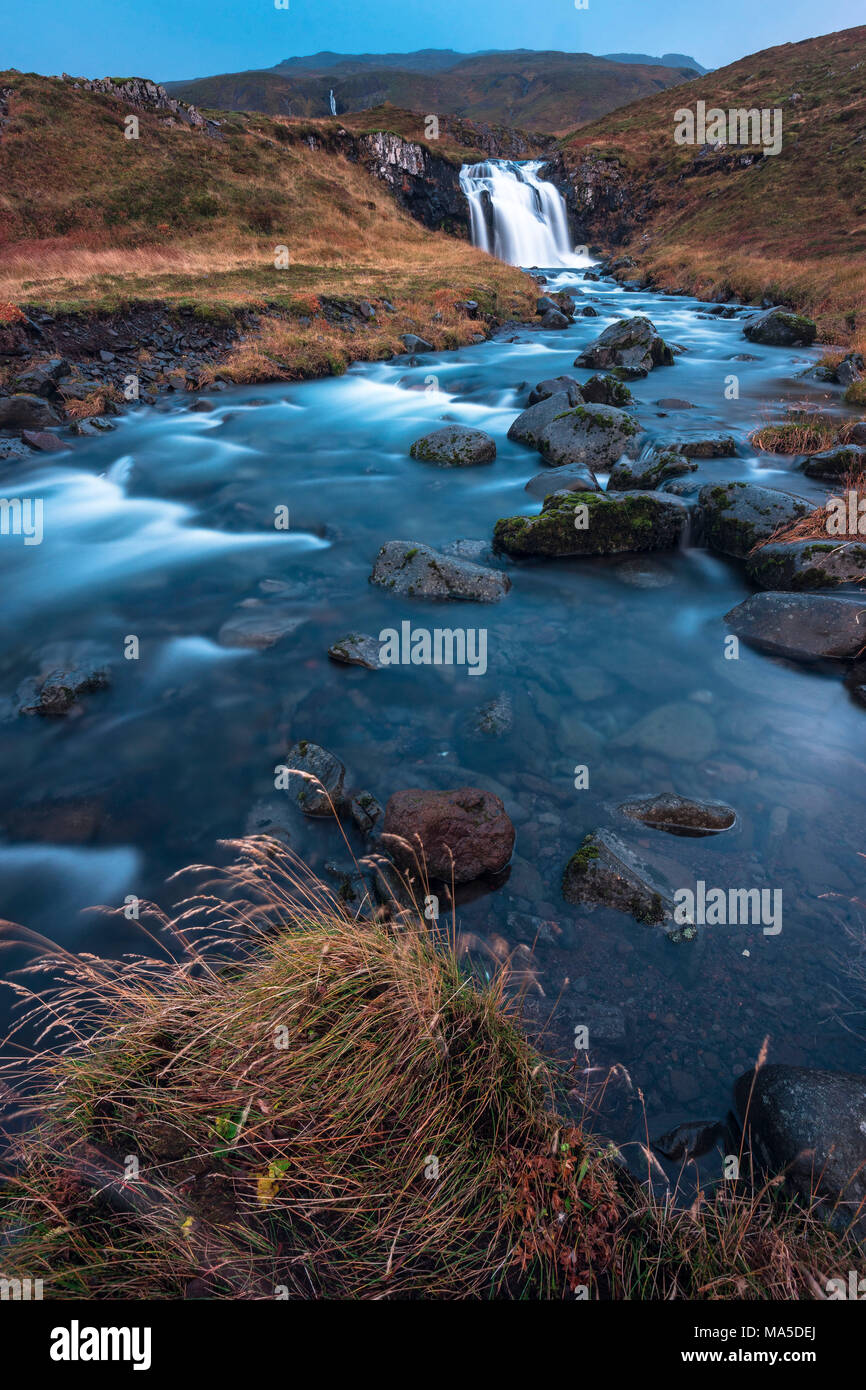 Idyllic waterfall on the snaefellsnes peninsula hi-res stock ...