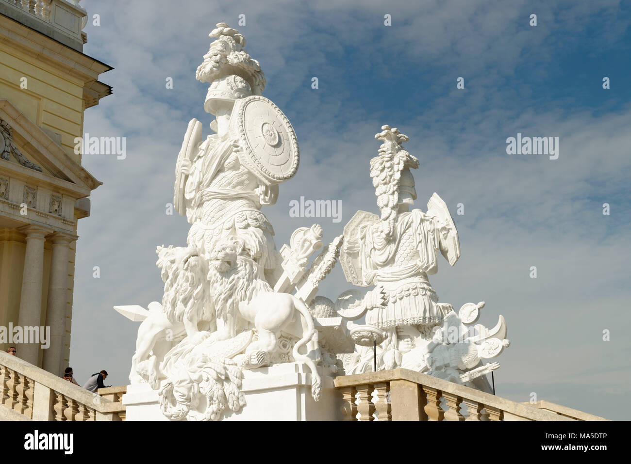 Gloriette with antique roman trophies and armour hi-res stock ...