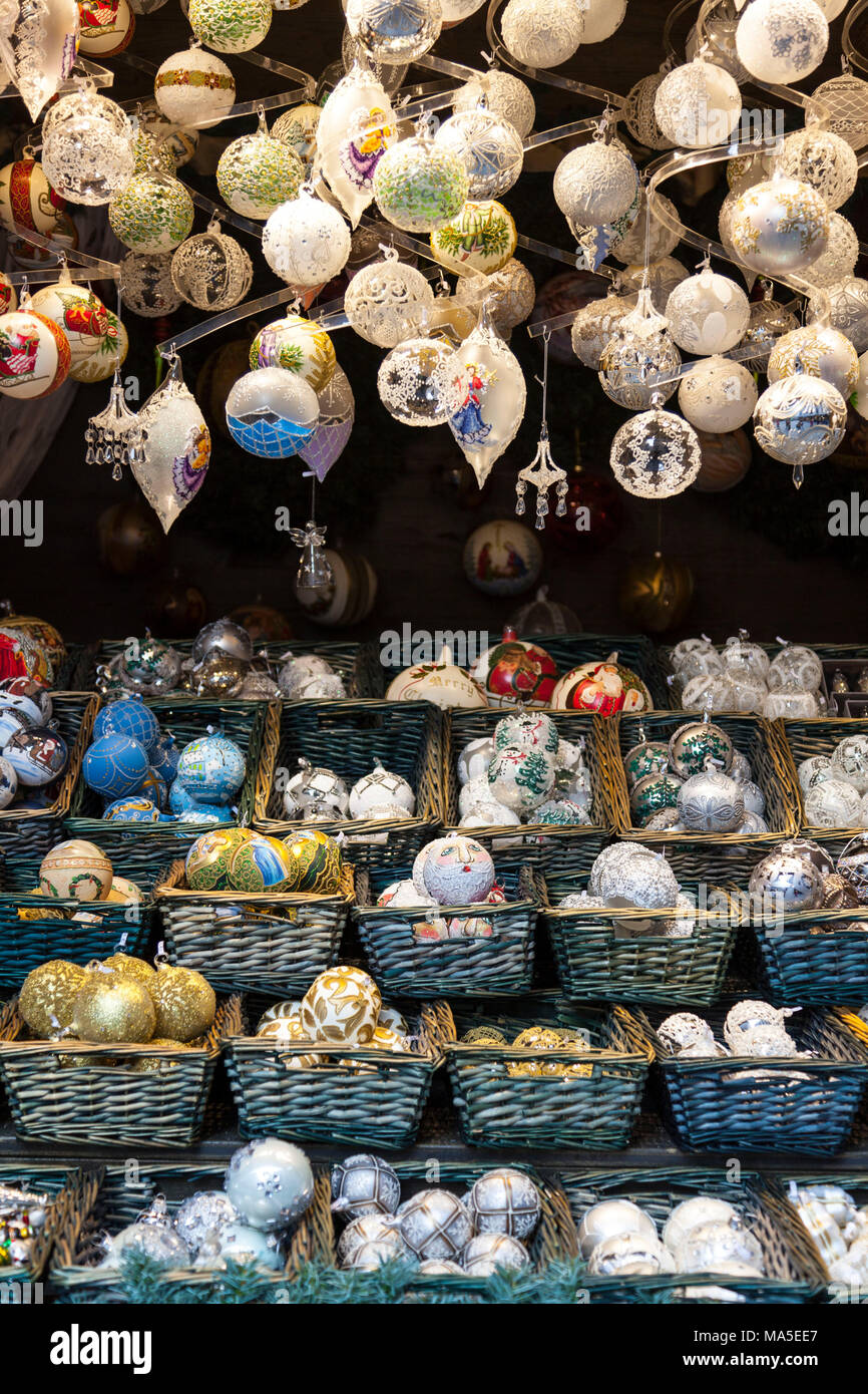 Details of Christmas markets in Karlsplatz, Vienna, Austria Stock Photo ...