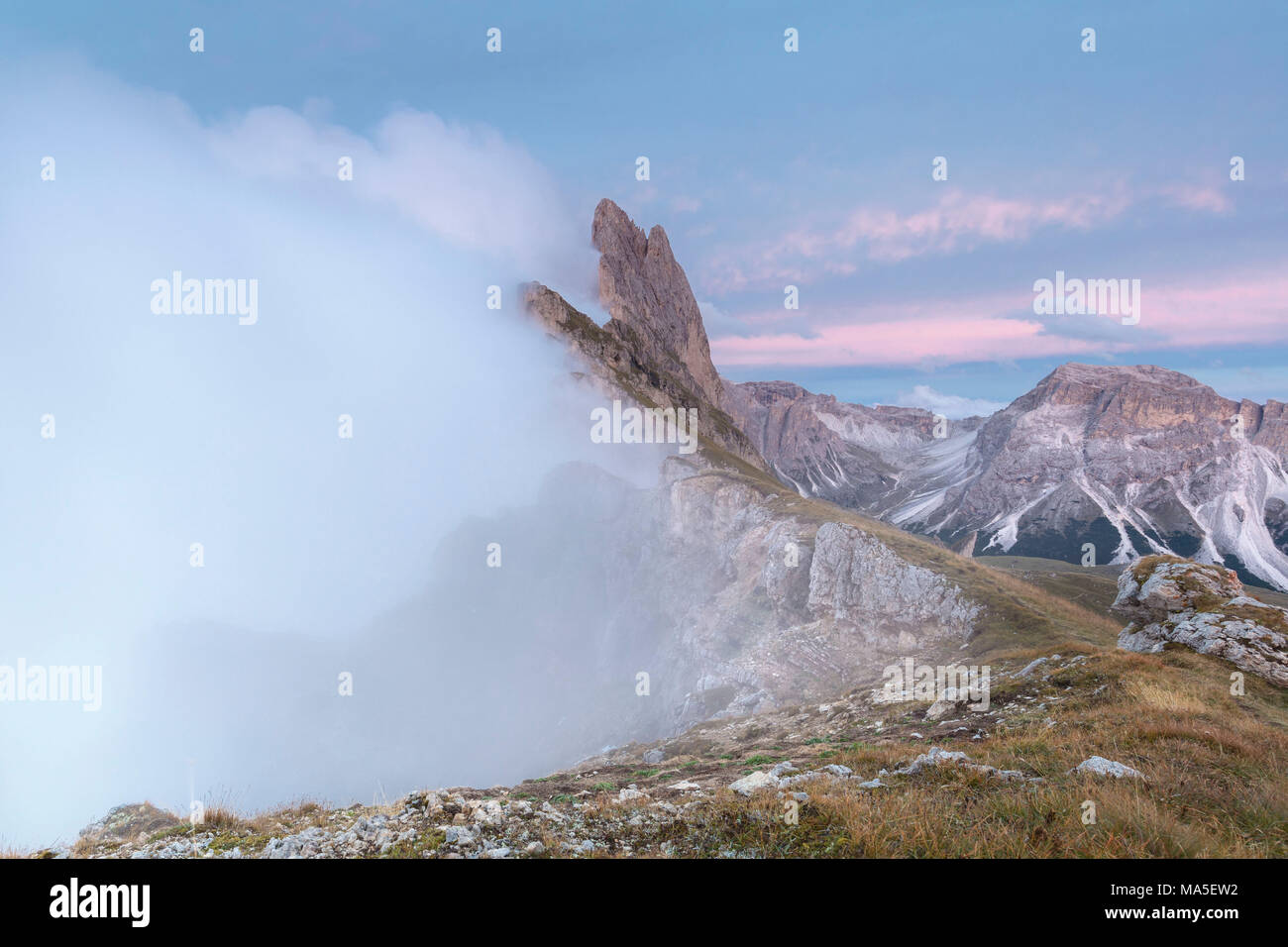 Seceda in a cloudy day, Val Gardena Valley, Dolomites, Trentino Alto ...