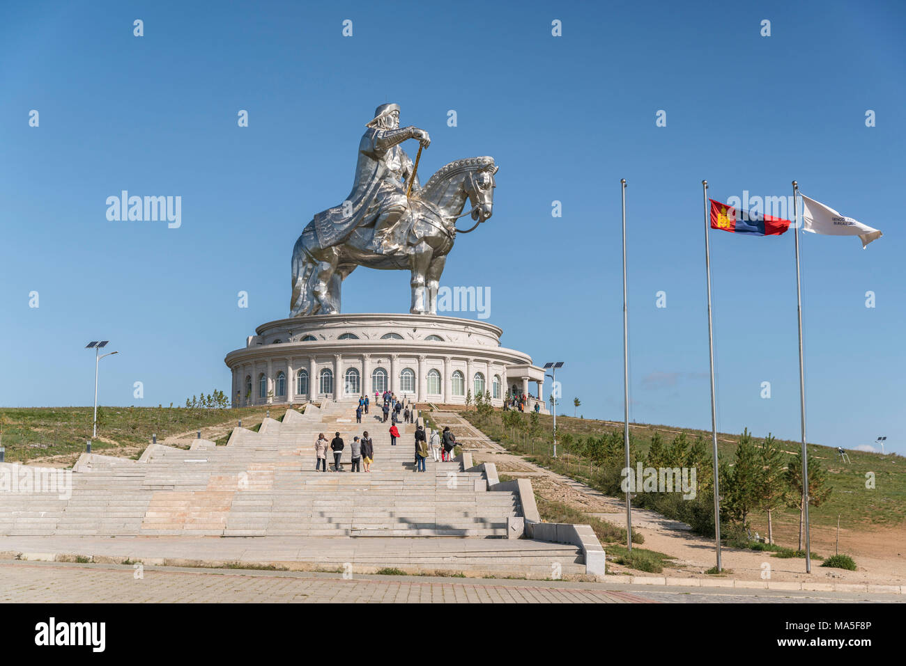 Stairs to Genghis Khan Statue Complex. Erdene, Tov province, Mongolia ...