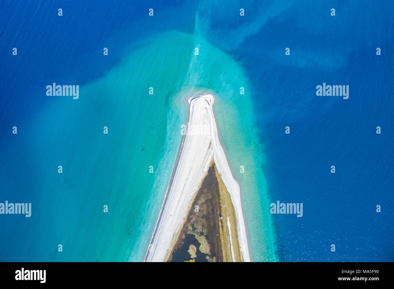 Aerial view of a peninsula of hovsgol lake hovsgol province hi-res ...