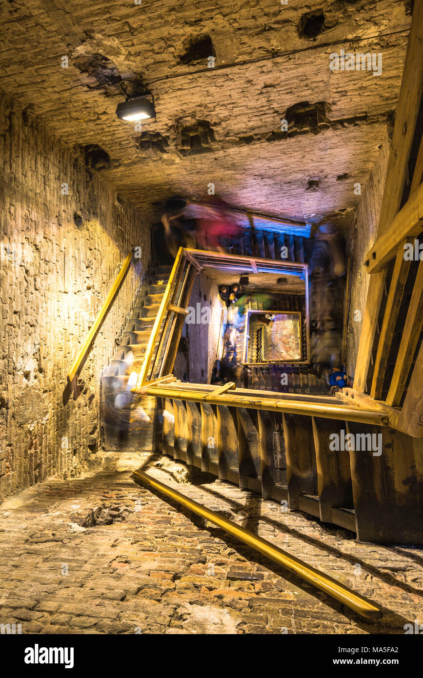 Bologna,Emilia Romagna,Italy View inside the Asinelli Tower Stock Photo ...