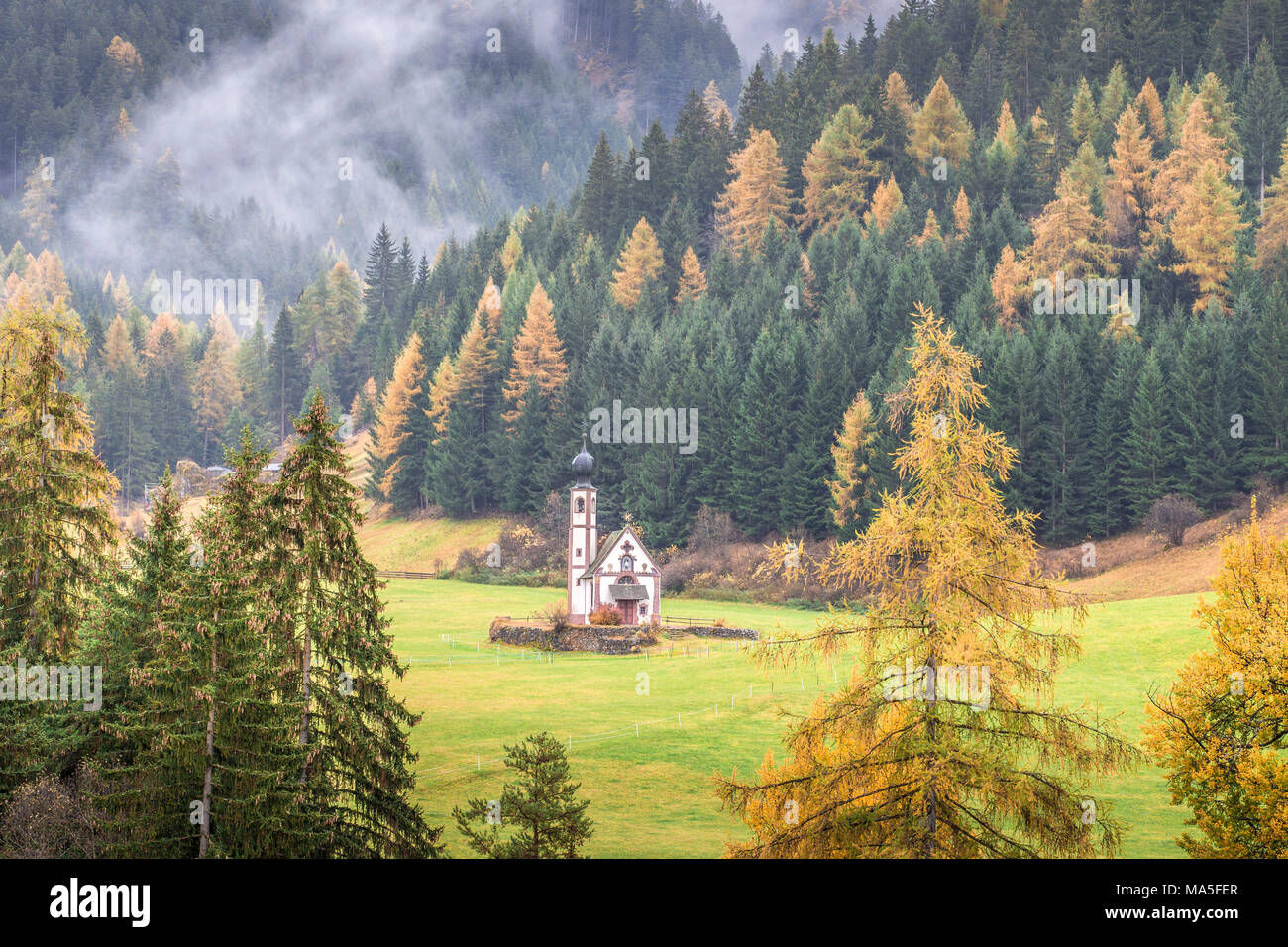 San Giovanni Ranui Church, San Pietro Village, Funes Valley, Bolzano ...