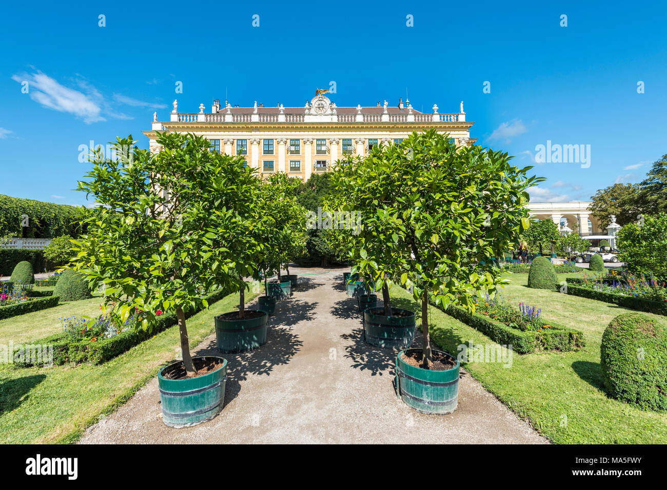 Europe the schonbrunn palace and the privy garden hi-res stock ...