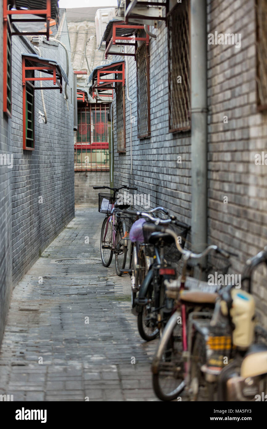 Asia,Asian,East Asia,China,Beijing.Typical hutong in Beijing Stock ...