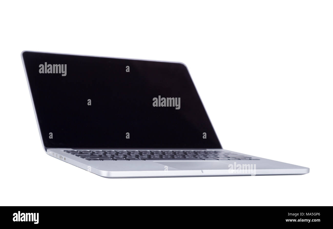 laptop computer isolated on a white background Stock Photo - Alamy