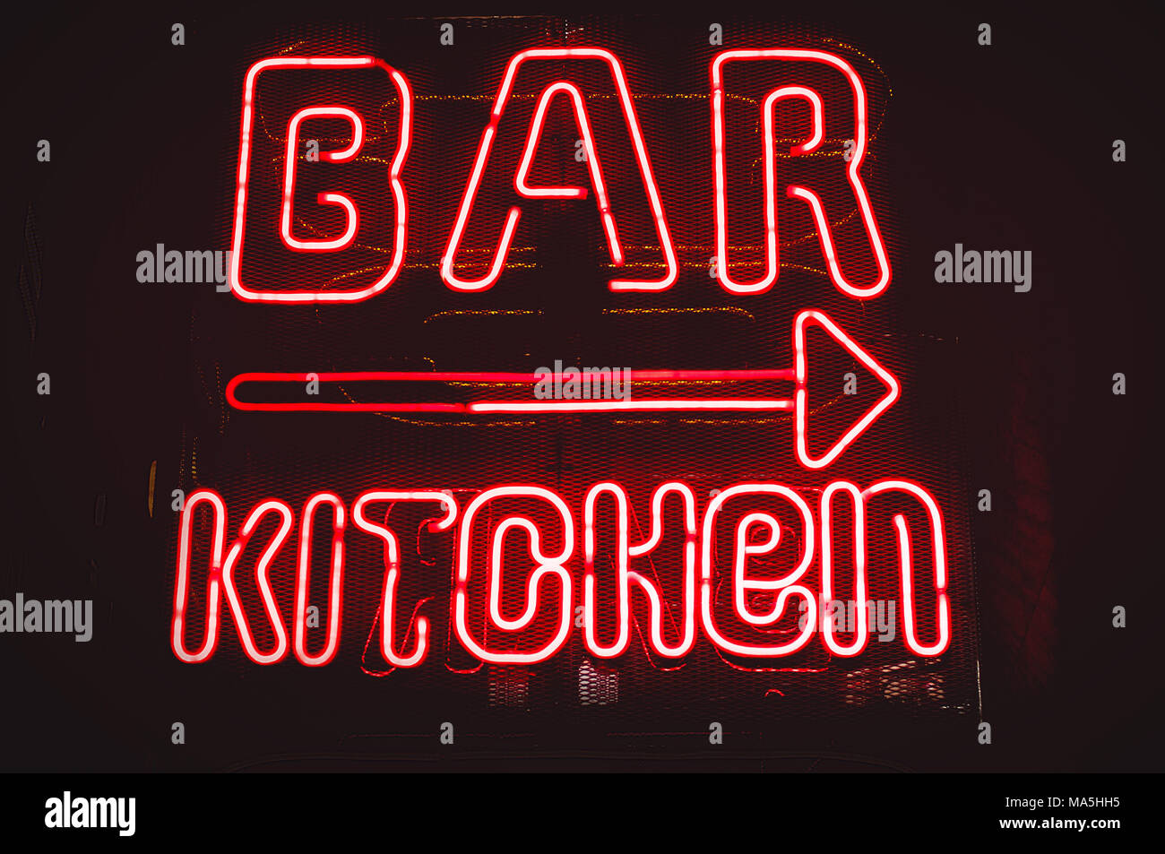 Red neon hotel sign in hi-res stock photography and images - Alamy