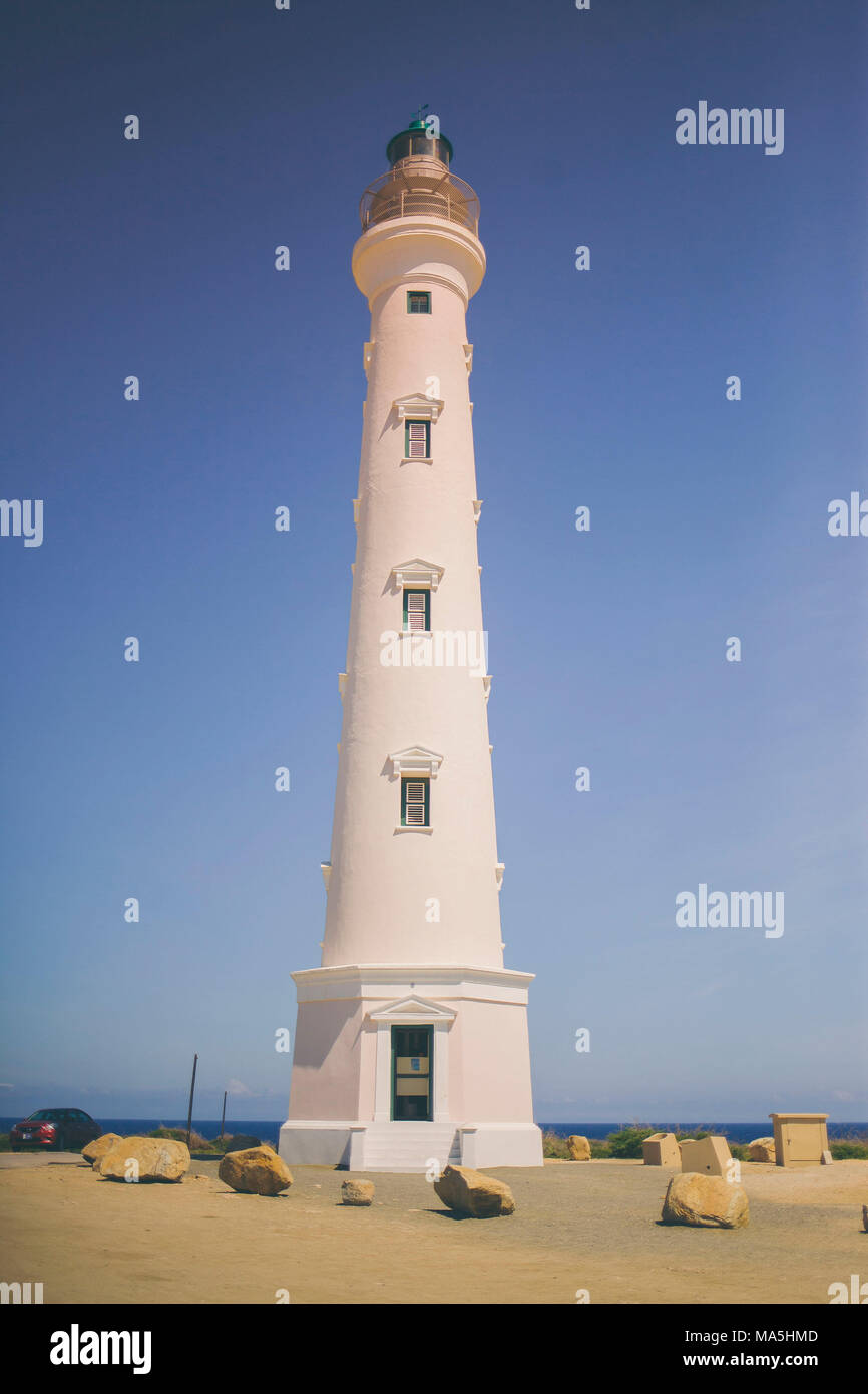 california lighthouse in oranjestad, aruba Stock Photo - Alamy