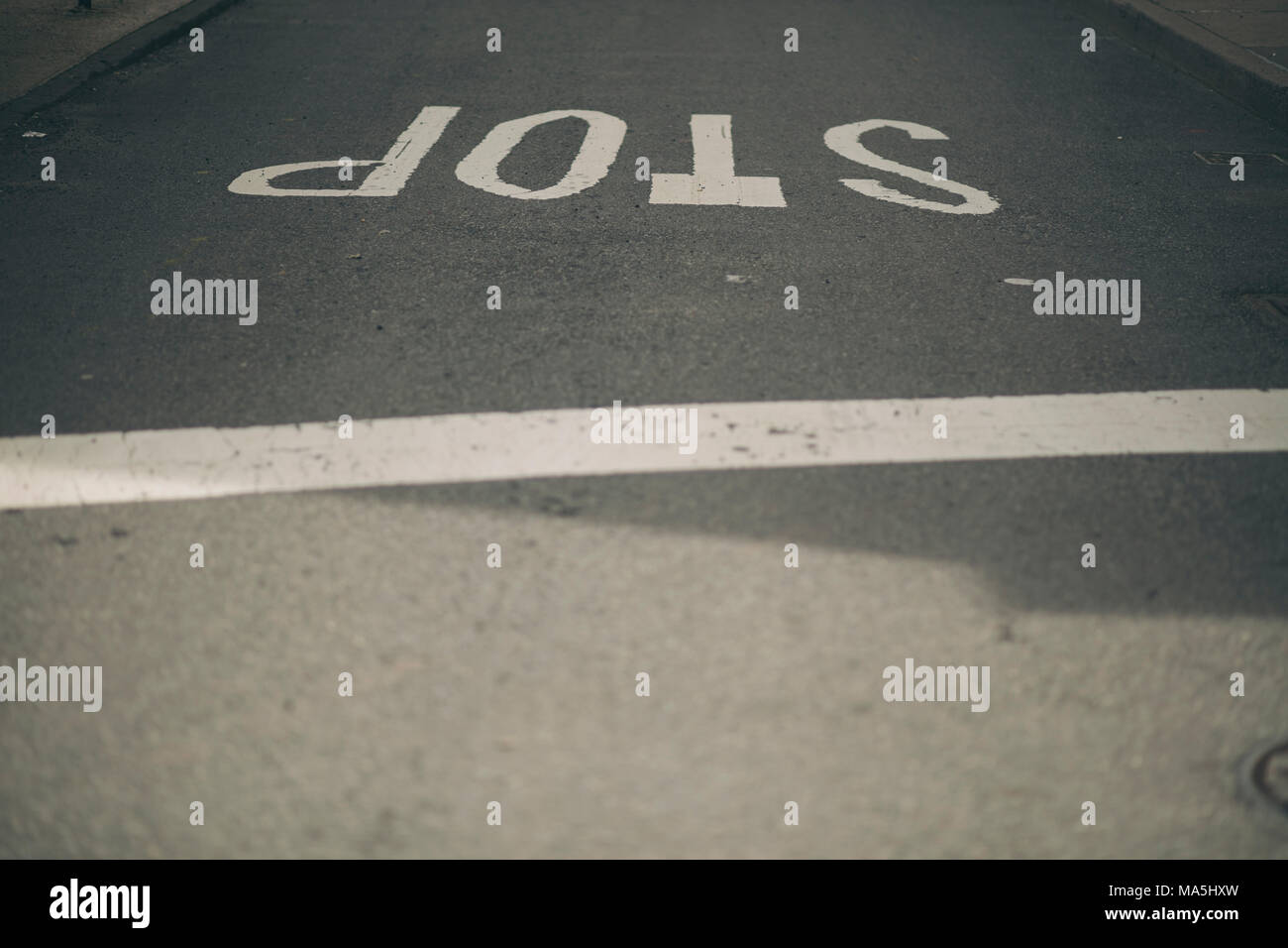 stop sign on the street Stock Photo - Alamy