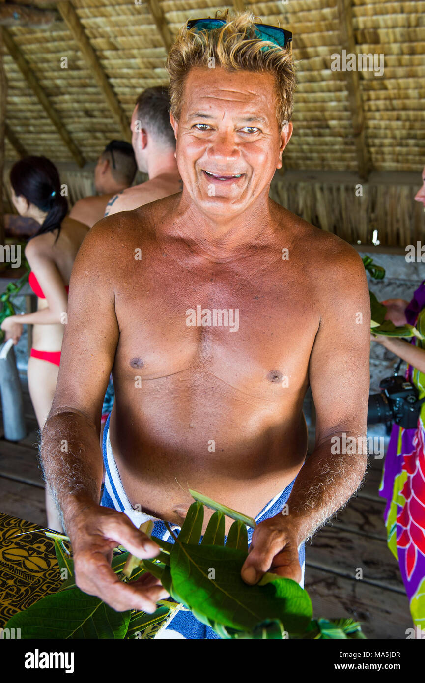 Local man, Bora Bora, French Polynesia Stock Photo - Alamy
