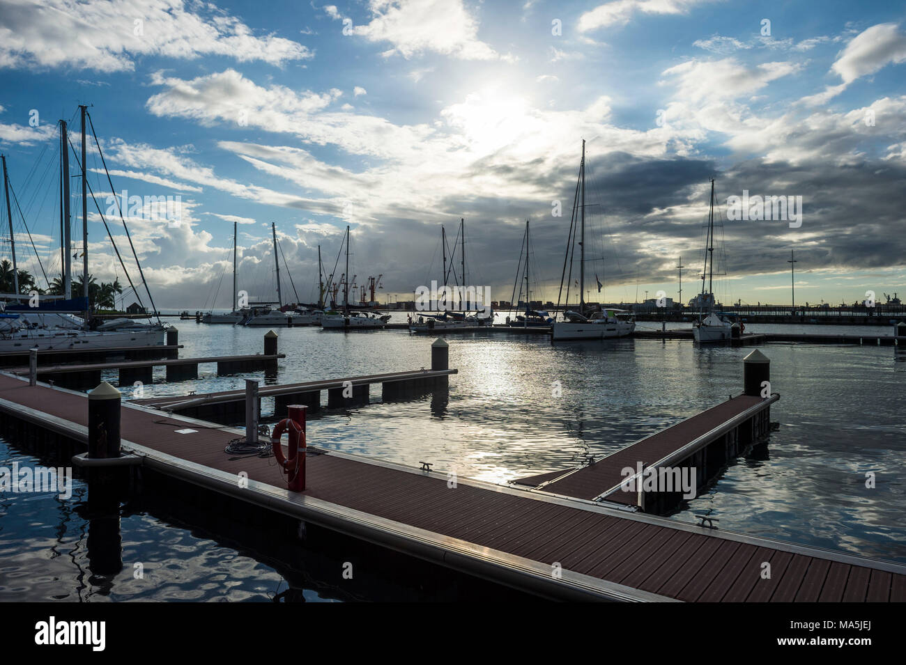 Waterfront of Papeete, Tahiti, French Polynesia Stock Photo - Alamy