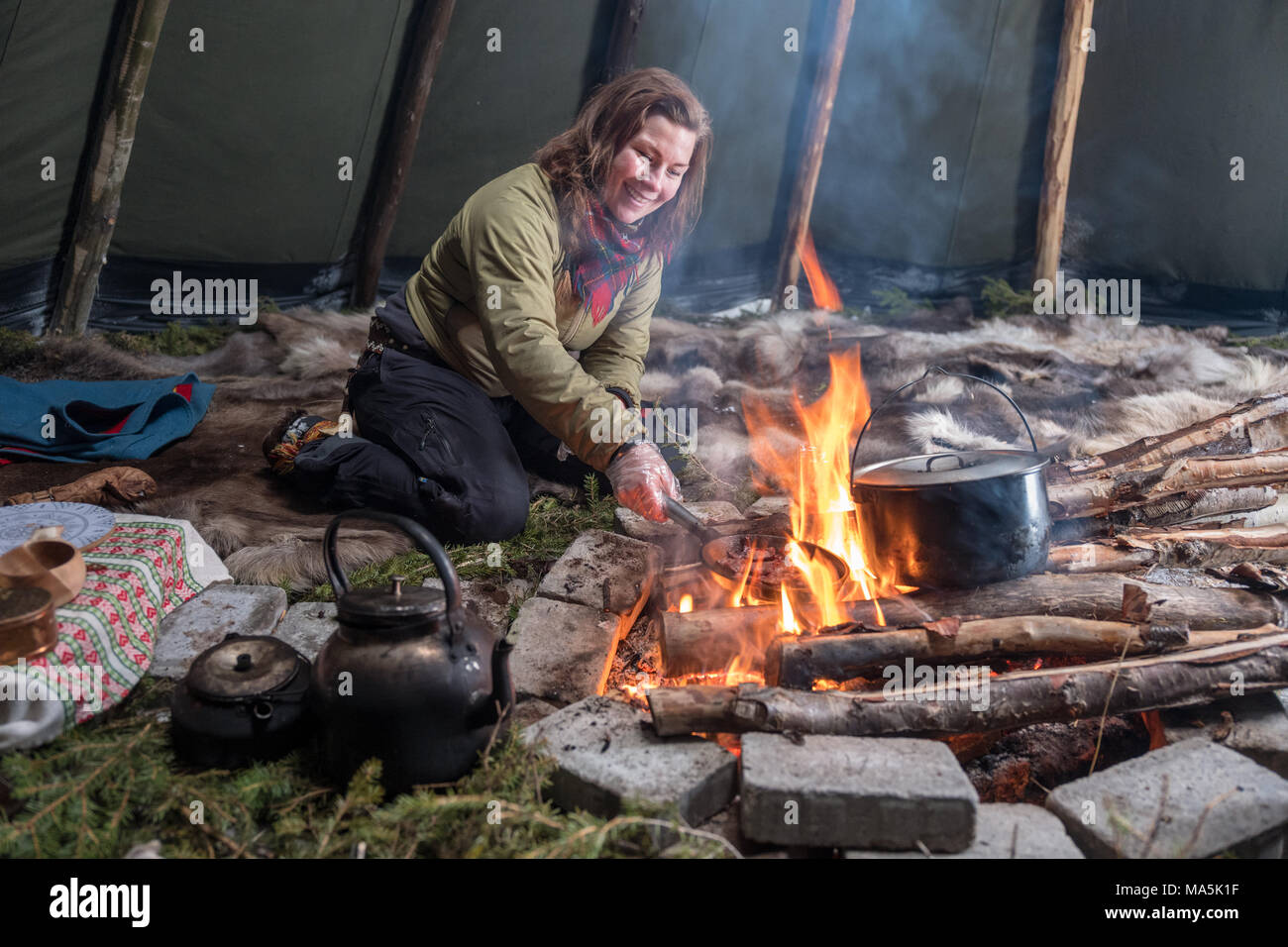 Lavvu goahti sami hi-res stock photography and images - Alamy