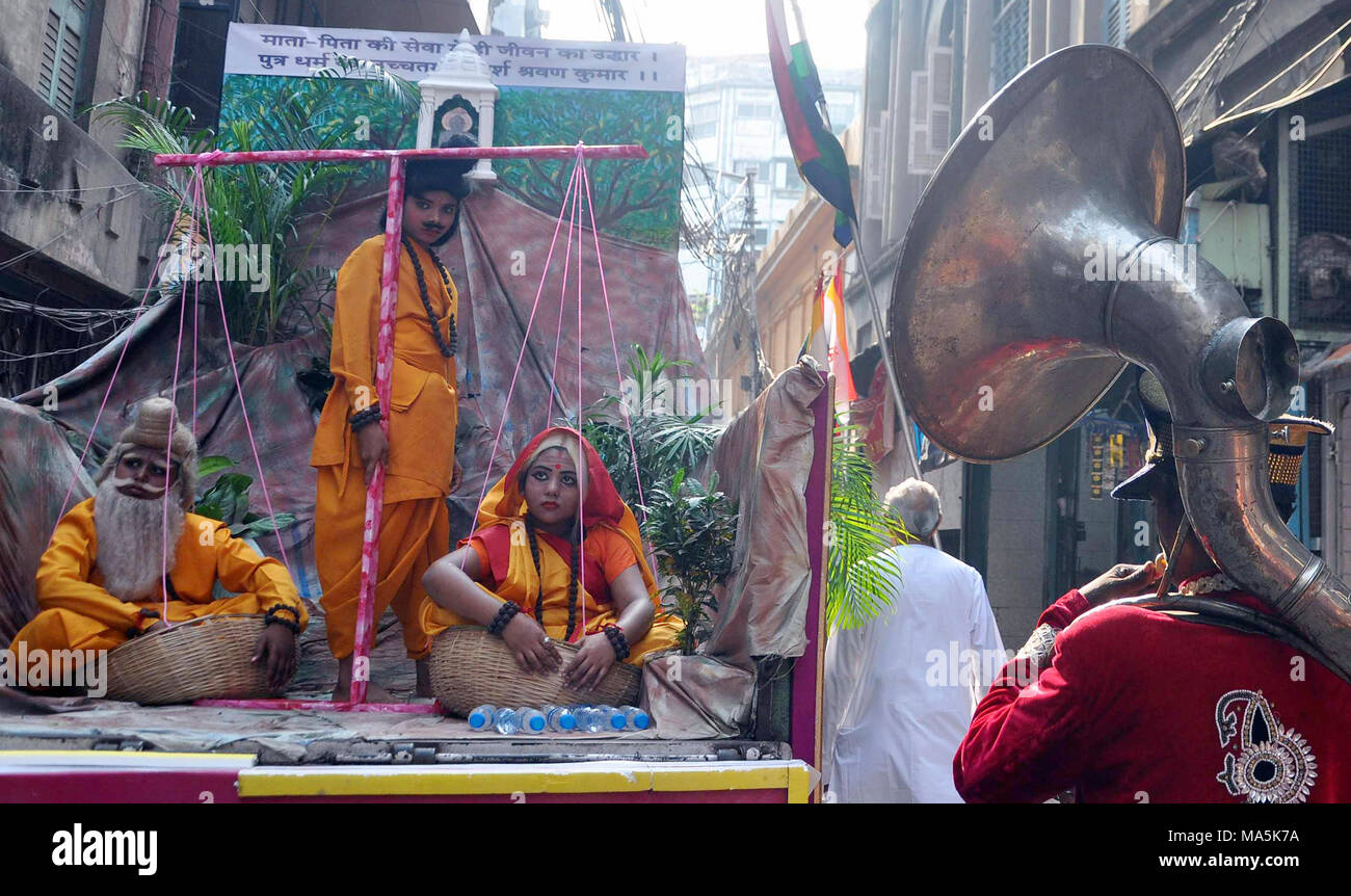 People of Jain Community take parts in a religious procession to ...