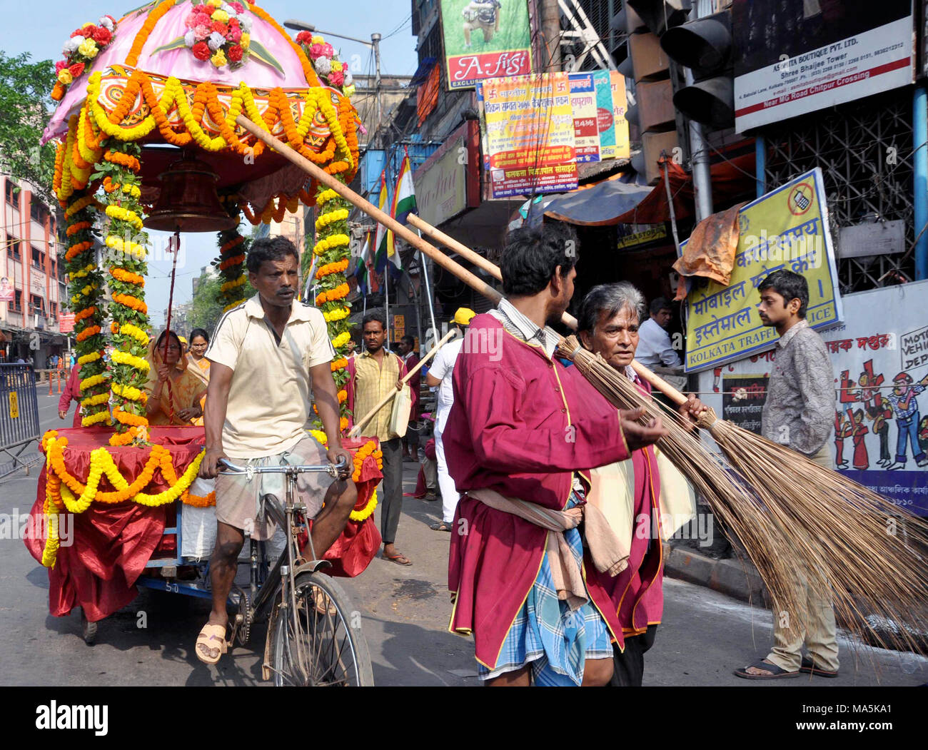 People of Jain Community take parts in a religious procession to ...