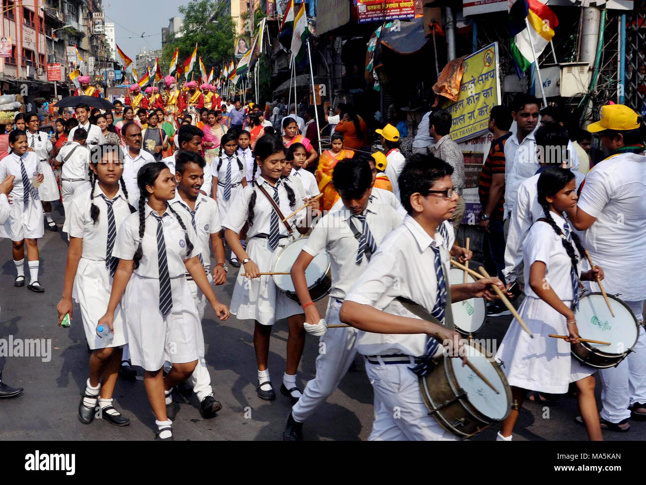 People of Jain Community take parts in a religious procession to ...