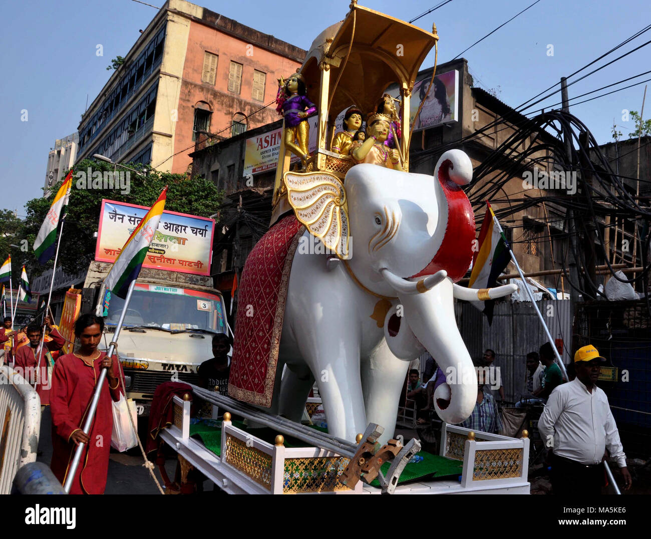 People of Jain Community take parts in a religious procession to ...