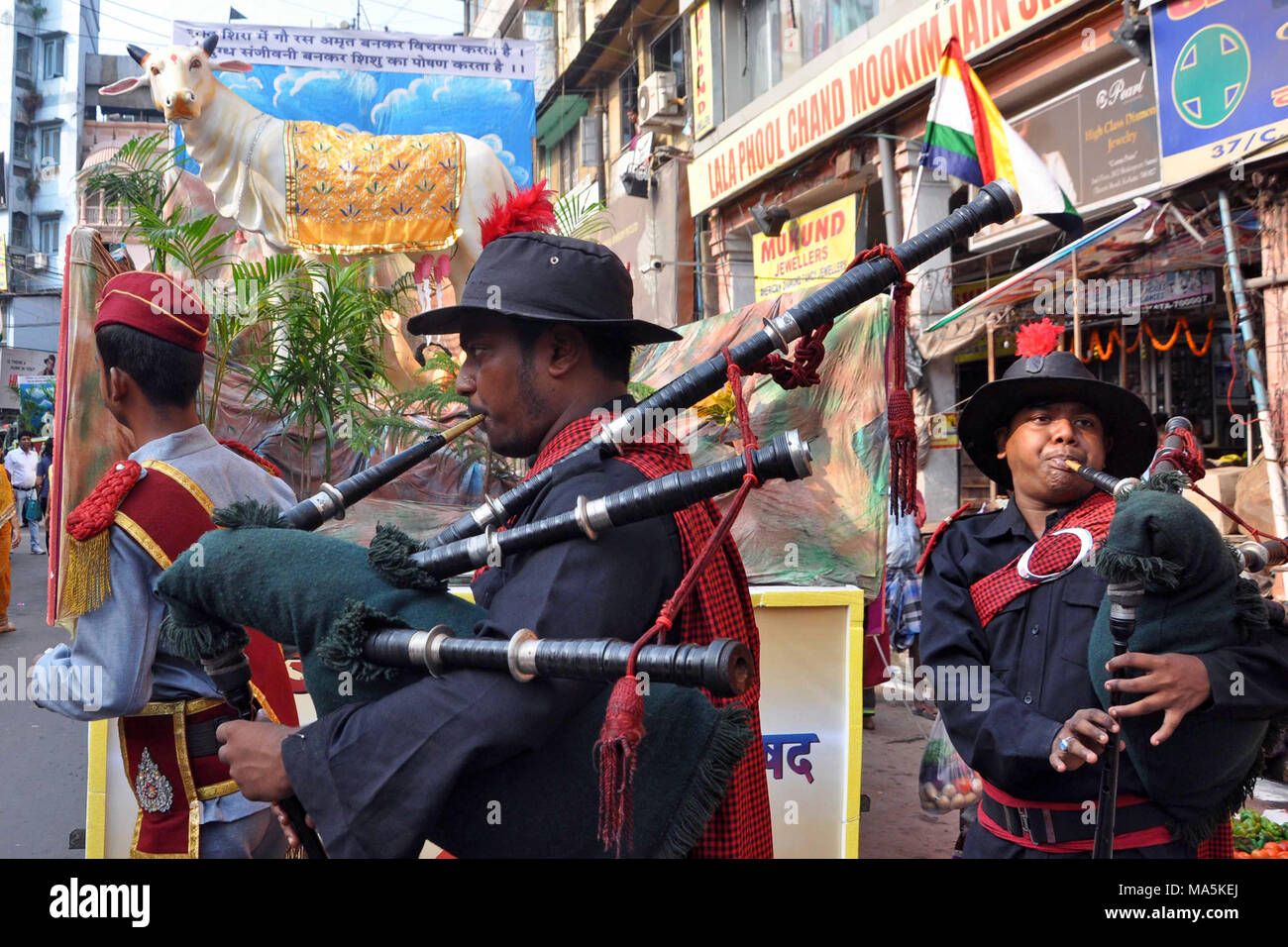 People of Jain Community take parts in a religious procession to ...