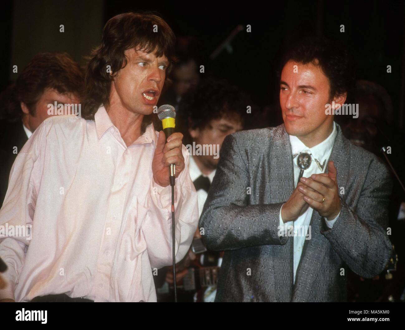 Mick Jagger Bruce Springsteen Stock Photo - Alamy