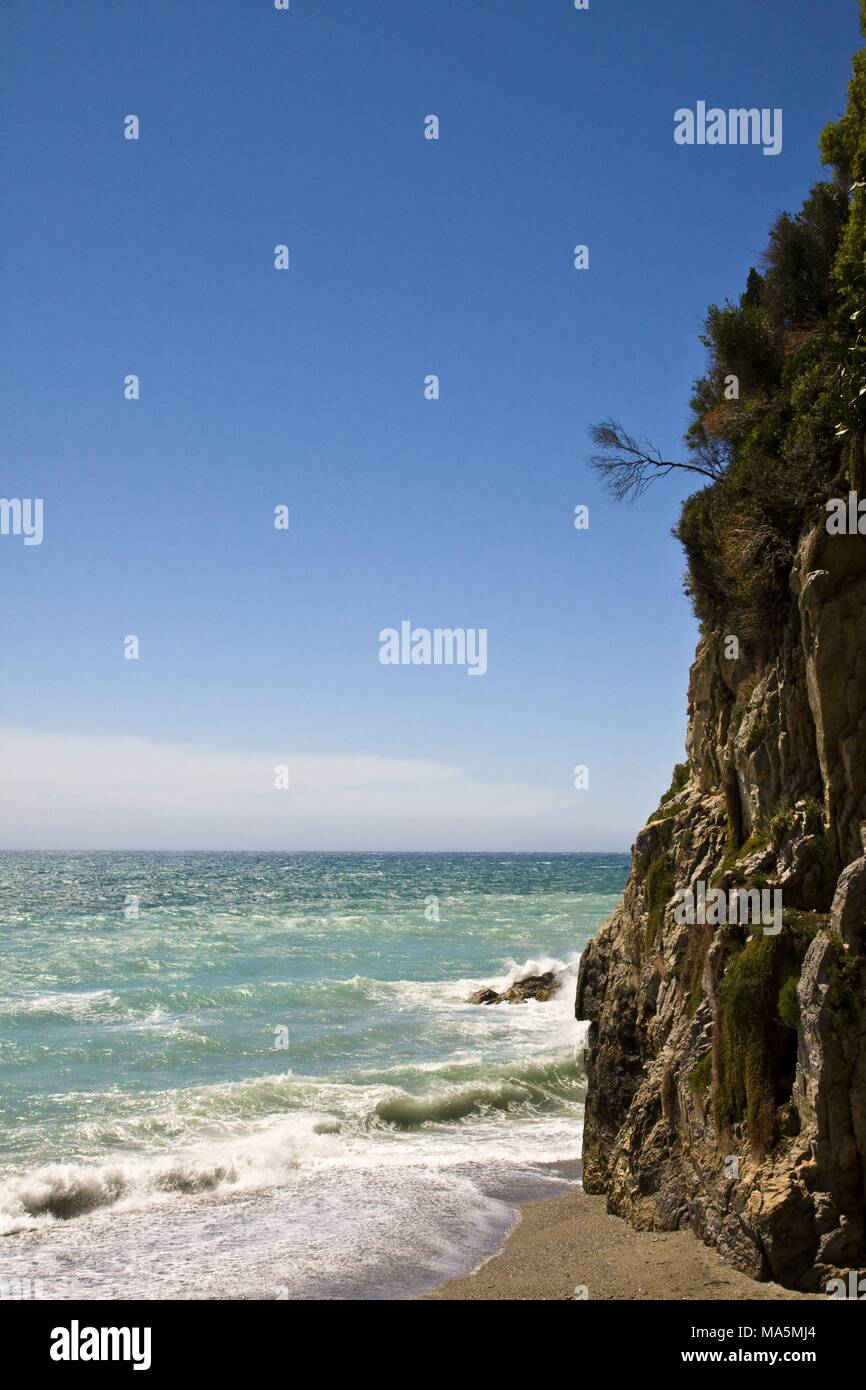 The town and the beach of Finale Ligure near Savona Stock Photo - Alamy