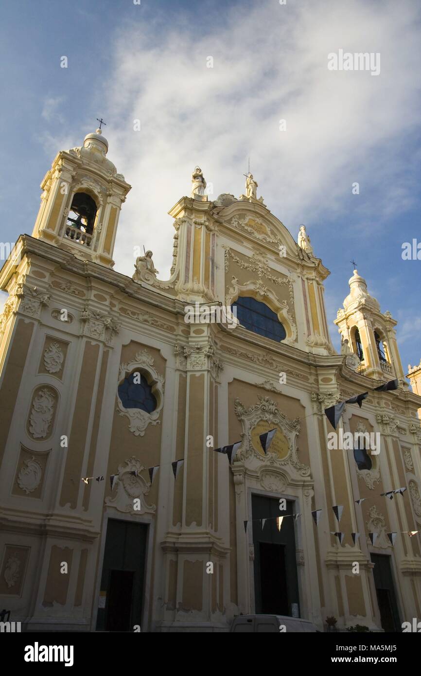 The town and the beach of Finale Ligure near Savona Stock Photo - Alamy