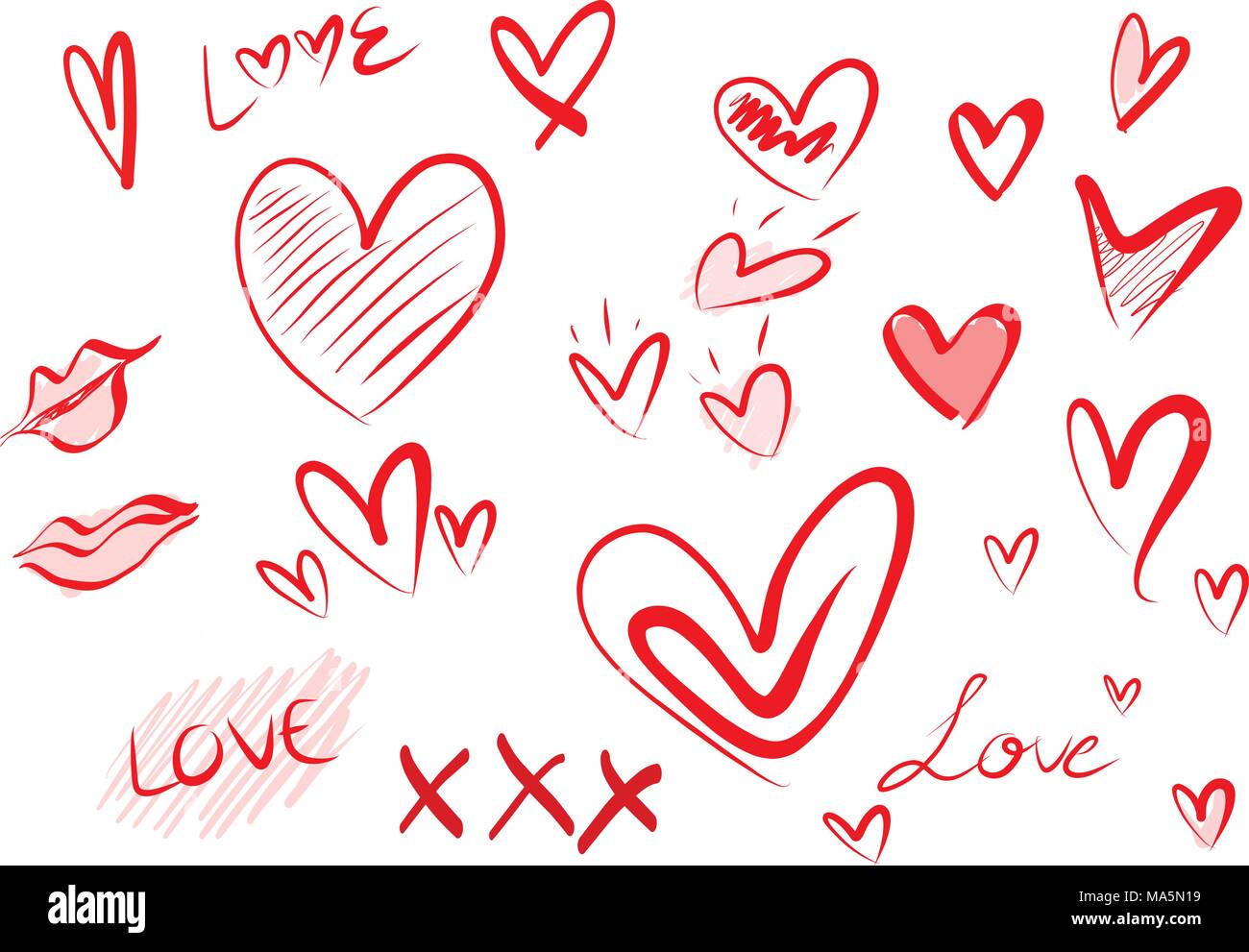 Heart drawing Stock Vector Images - Alamy