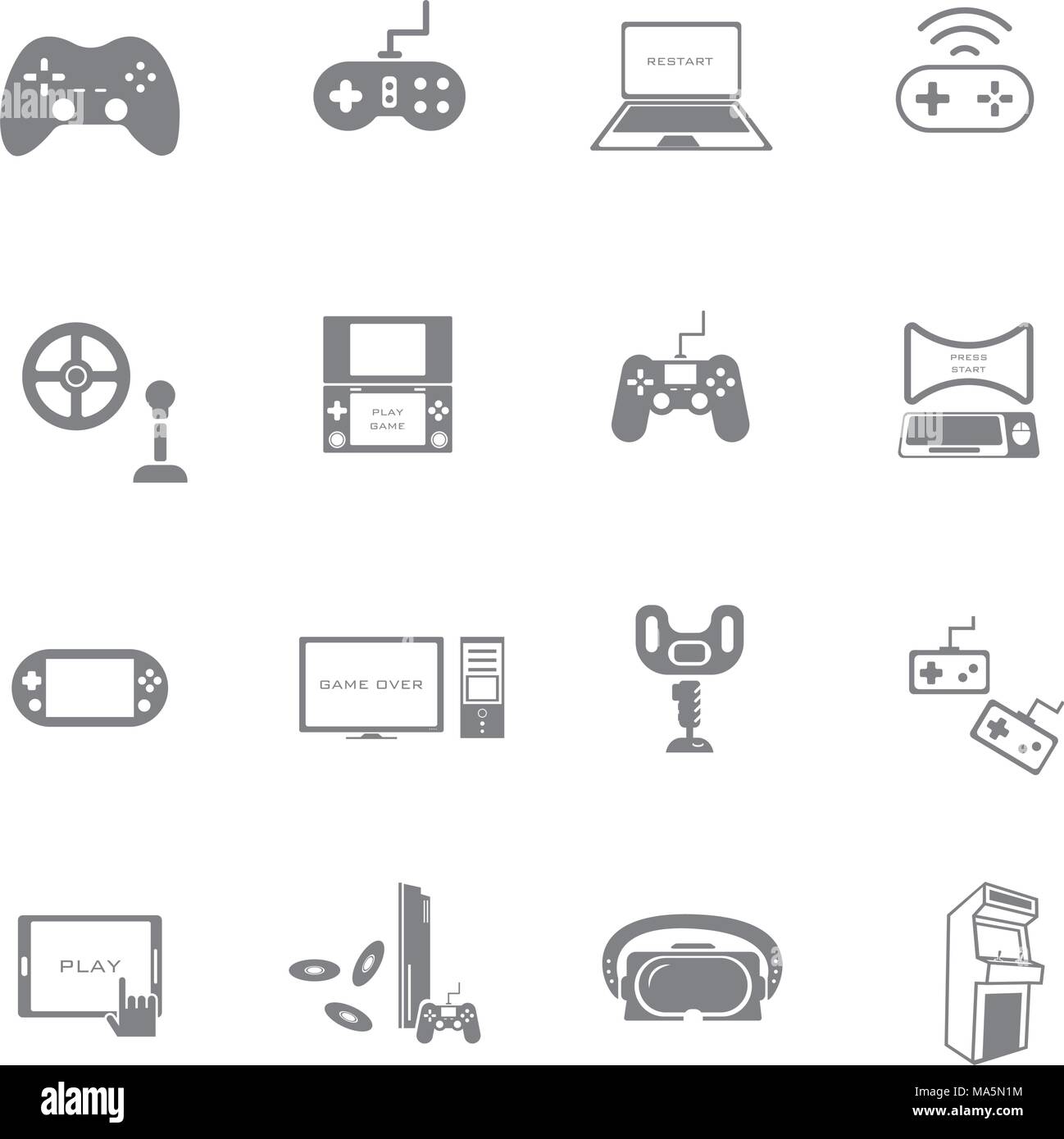 game control icon vector set Stock Vector Image & Art - Alamy