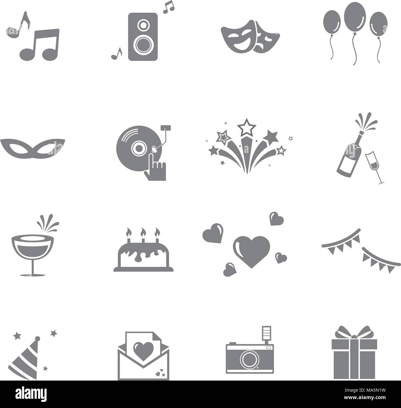 set of party vector icon Stock Vector Image & Art - Alamy