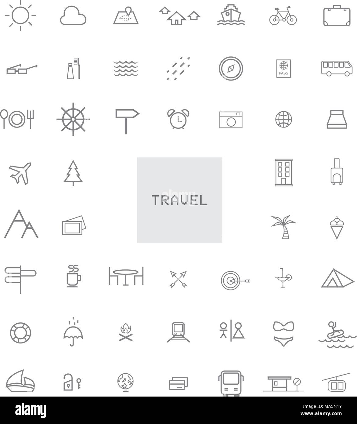 Beach holiday line icon Stock Vector Images - Alamy