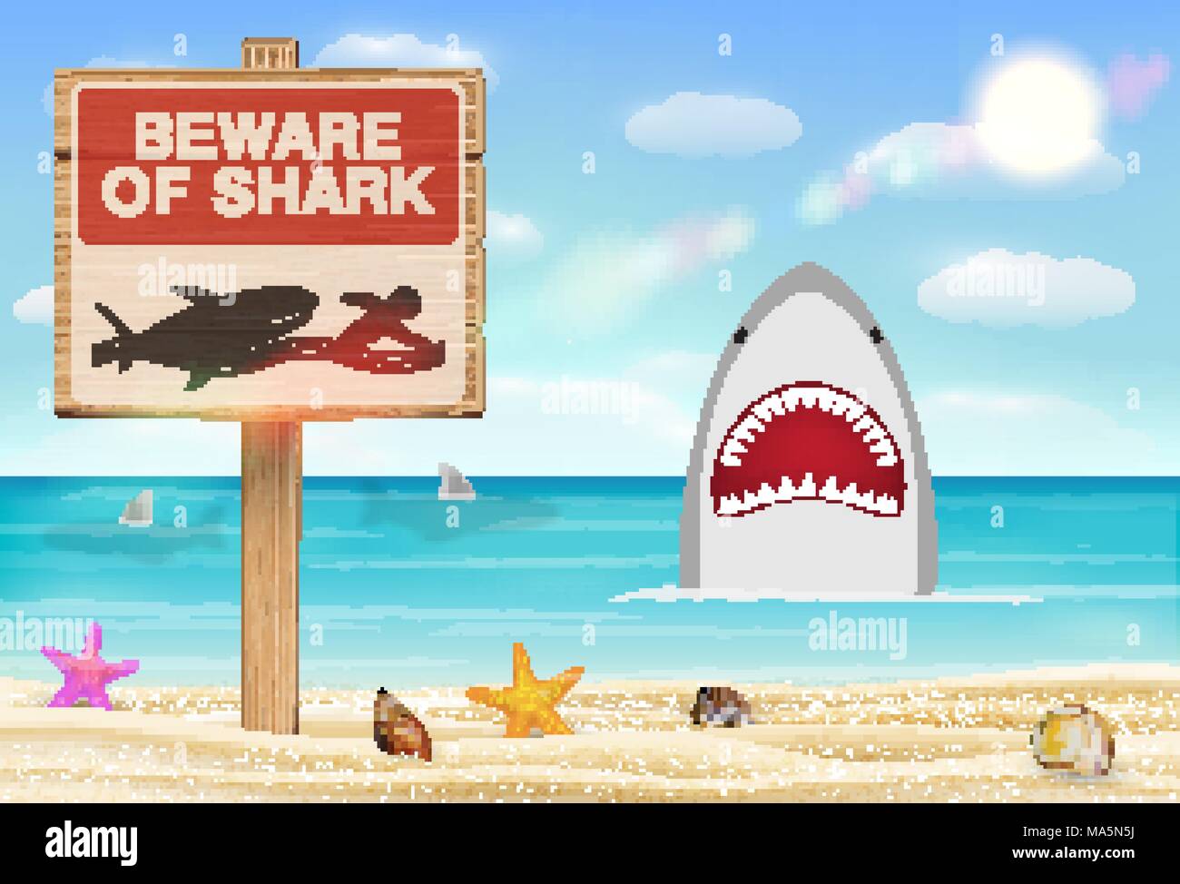 Shark warning sign australia hi-res stock photography and images - Alamy