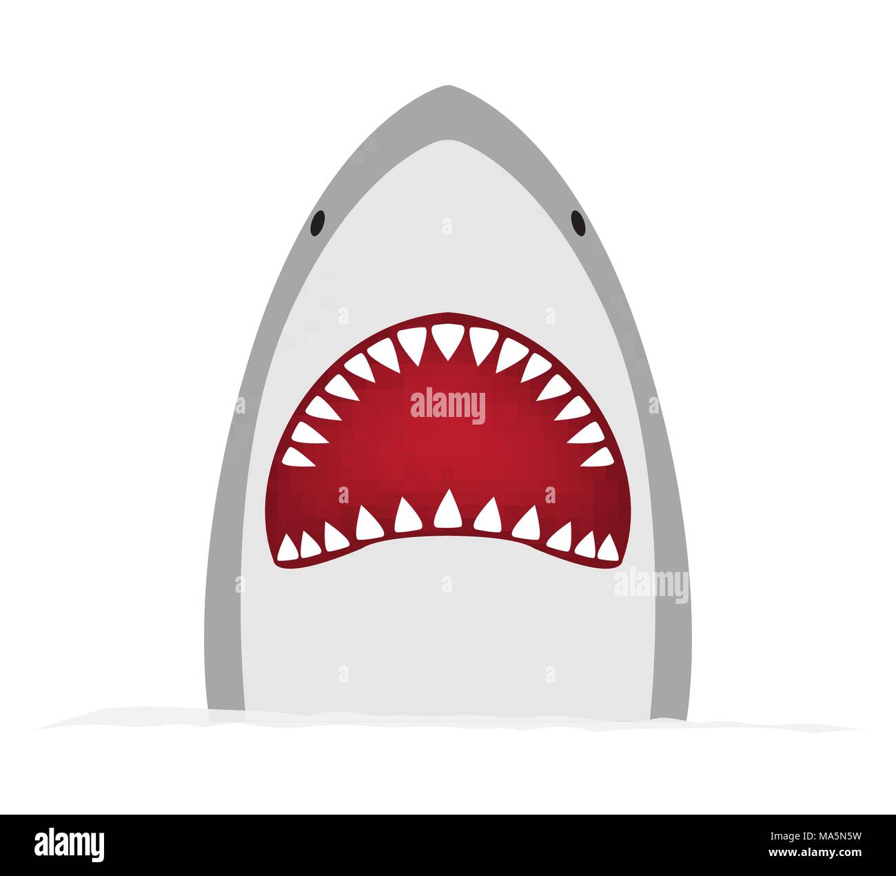 Great White Shark Mouth Open Drawing