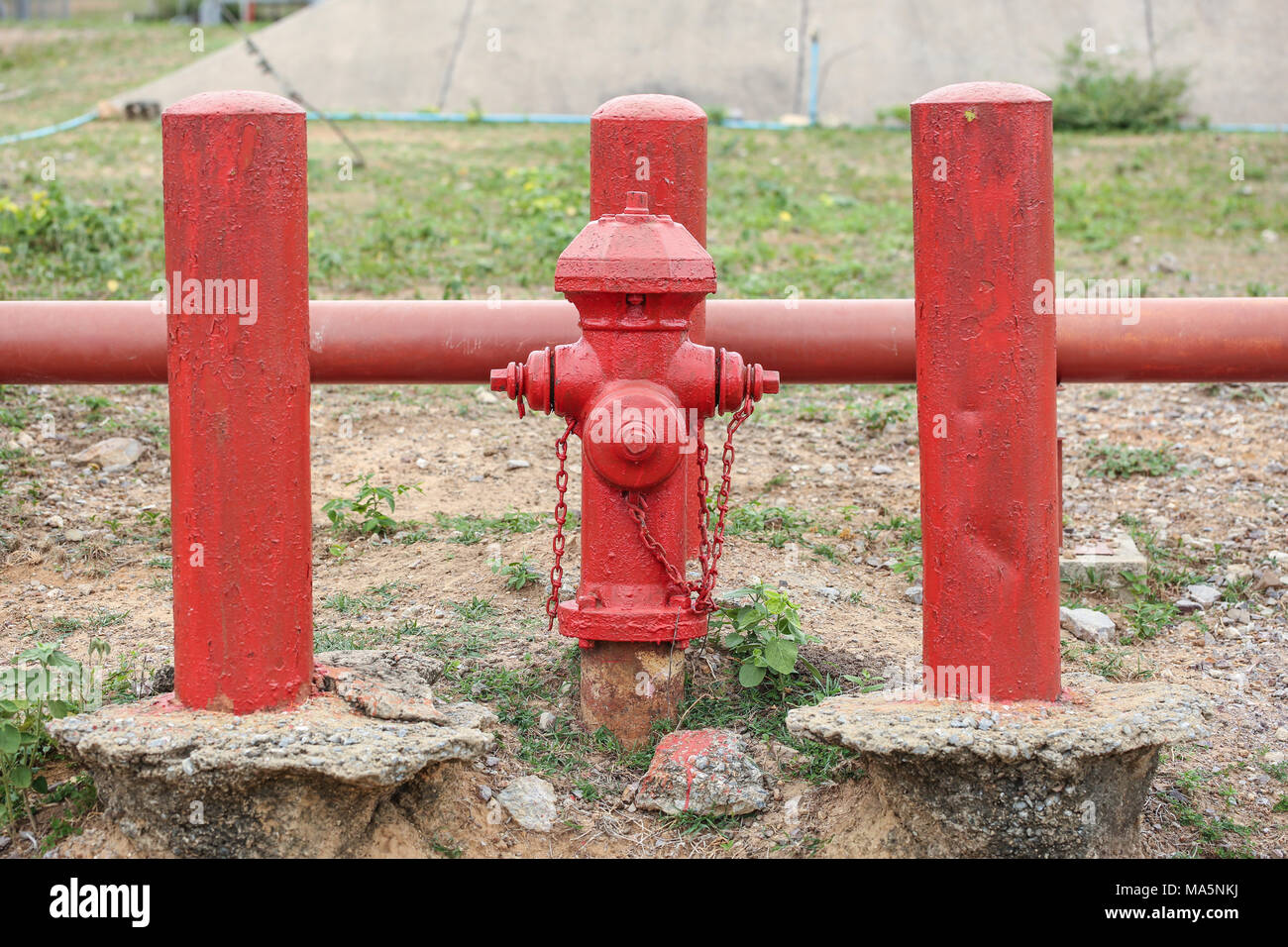 Close up old red water pump for fire fighting Stock Photo - Alamy