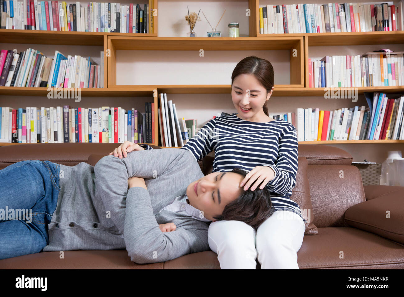Conceptable photo of new married couple daily life. 256 Stock Photo - Alamy