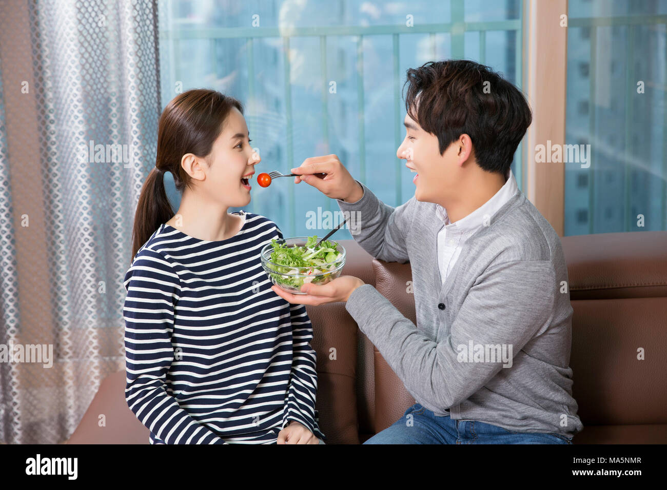 Conceptable photo of new married couple daily life. 247 Stock Photo - Alamy