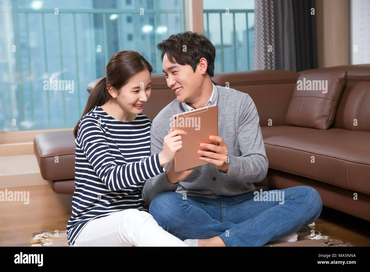 Conceptable photo of new married couple daily life. 242 Stock Photo - Alamy