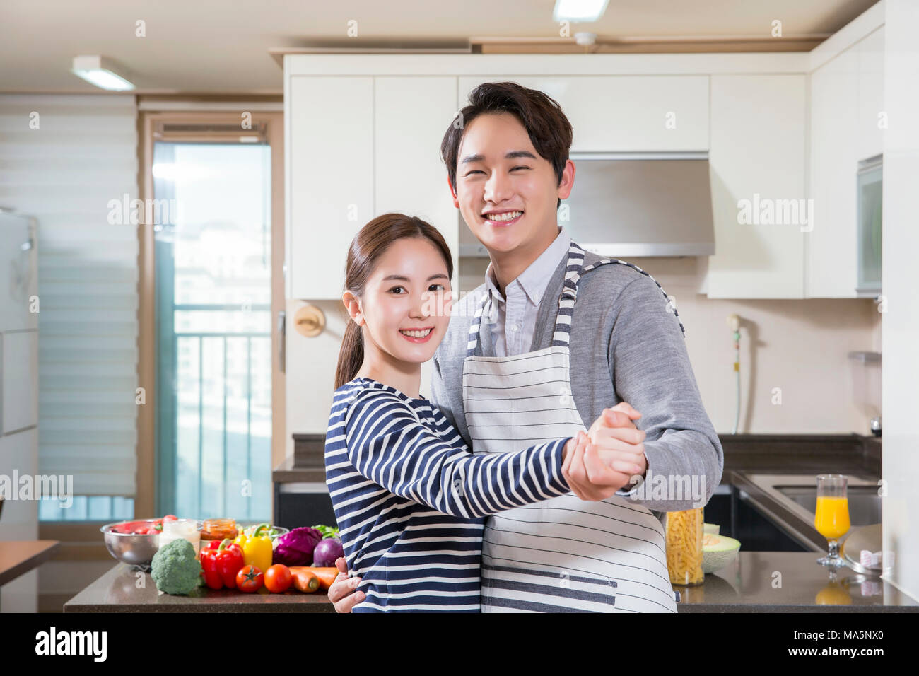 Conceptable photo of new married couple daily life. 181 Stock Photo - Alamy