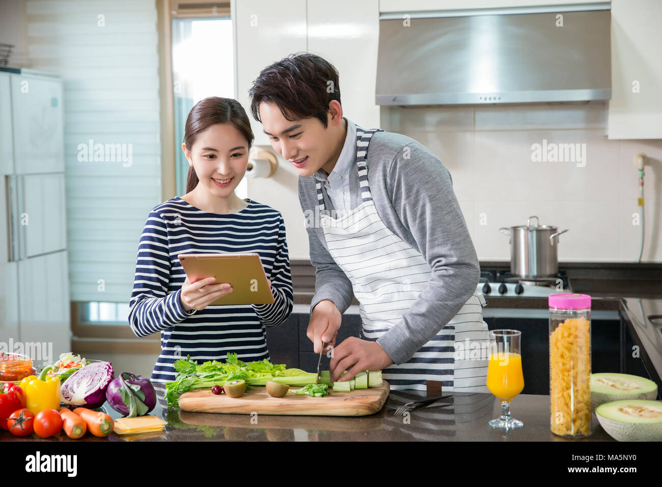 Conceptable photo of new married couple daily life. 171 Stock Photo - Alamy