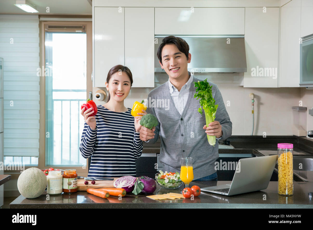 Conceptable photo of new married couple daily life. 166 Stock Photo - Alamy