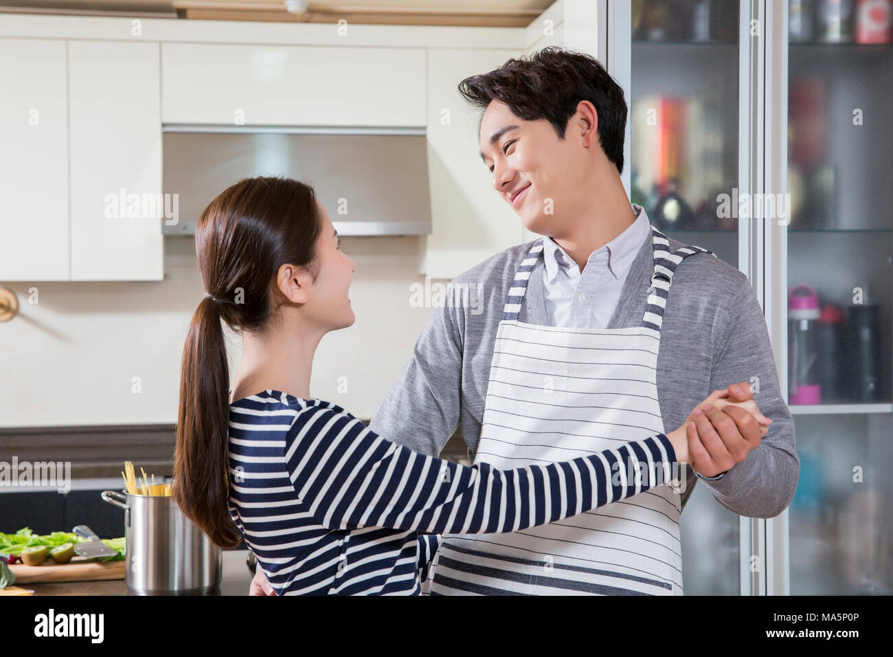 Conceptable photo of new married couple daily life. 161 Stock Photo - Alamy
