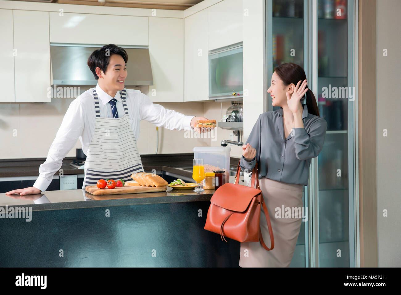Conceptable photo of new married couple daily life. 149 Stock Photo - Alamy