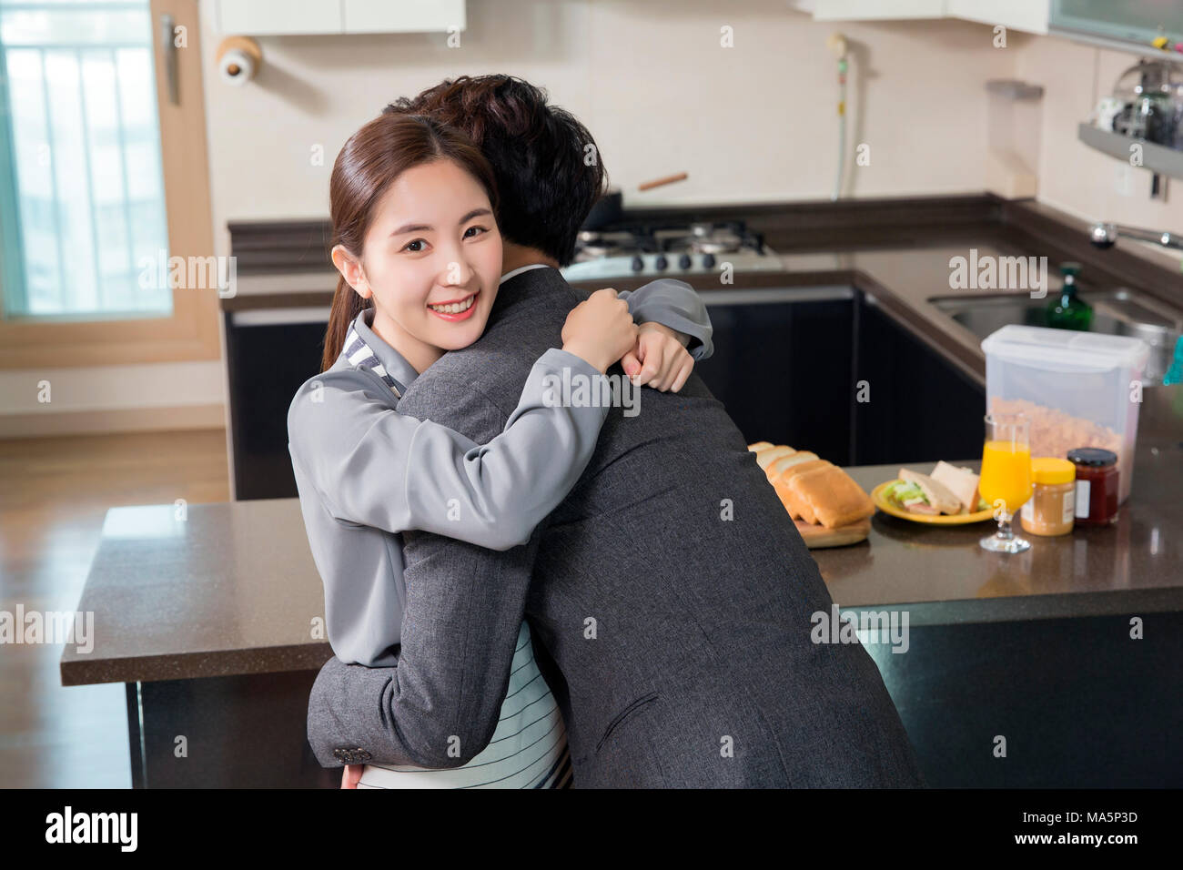 Conceptable photo of new married couple daily life. 143 Stock Photo - Alamy