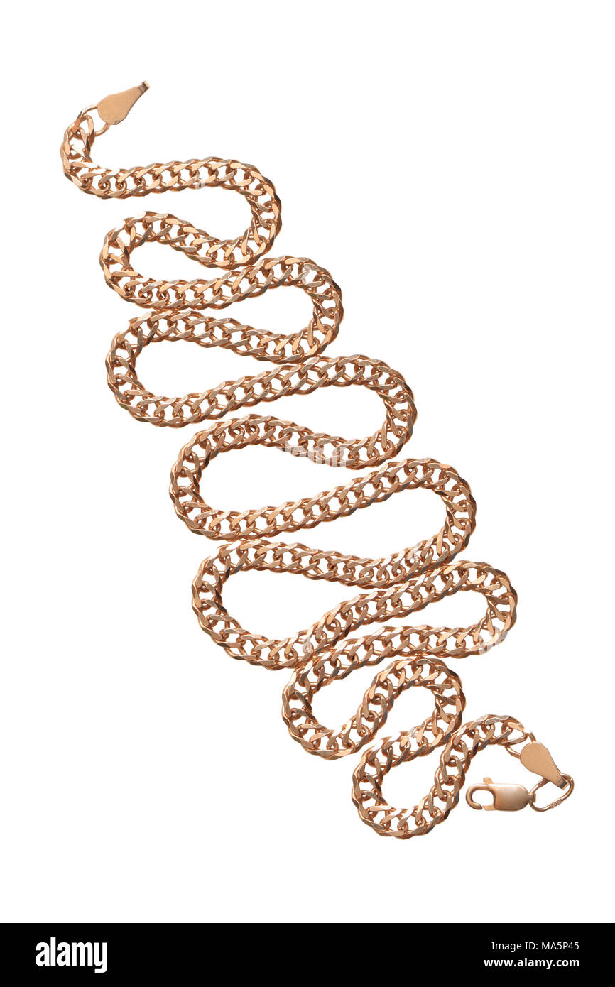Nice gold chain isolated on white background with clipping path Stock ...