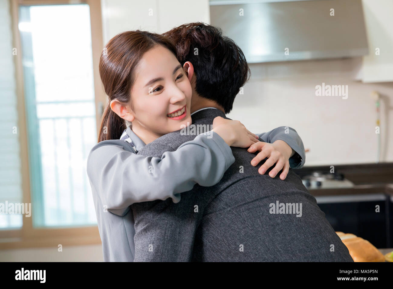 Conceptable photo of new married couple daily life. 134 Stock Photo - Alamy