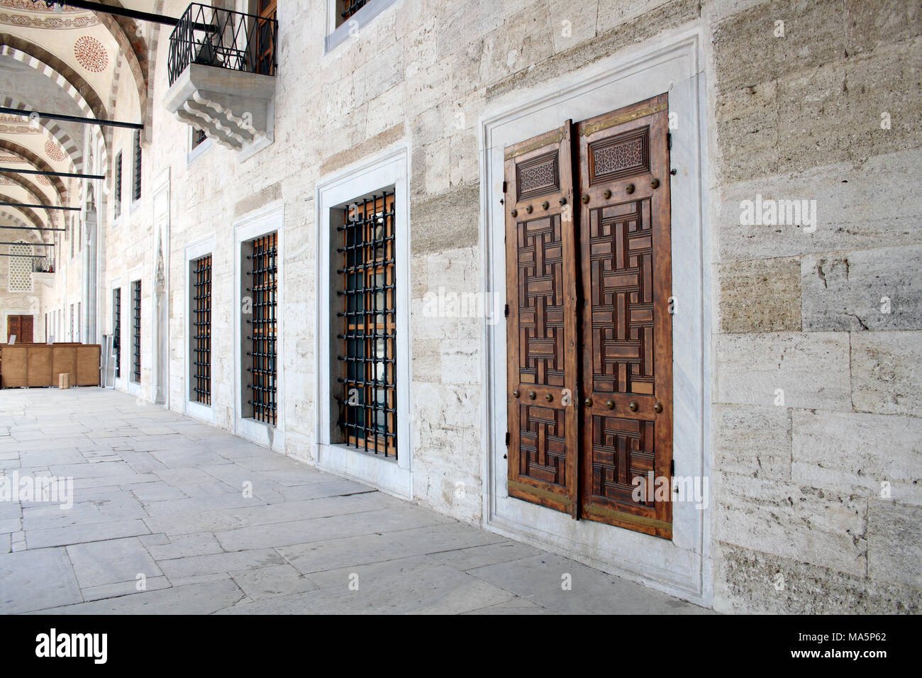 Closeup of ancient wooden doors. Istanbul, Blue Mosque Stock Photo - Alamy