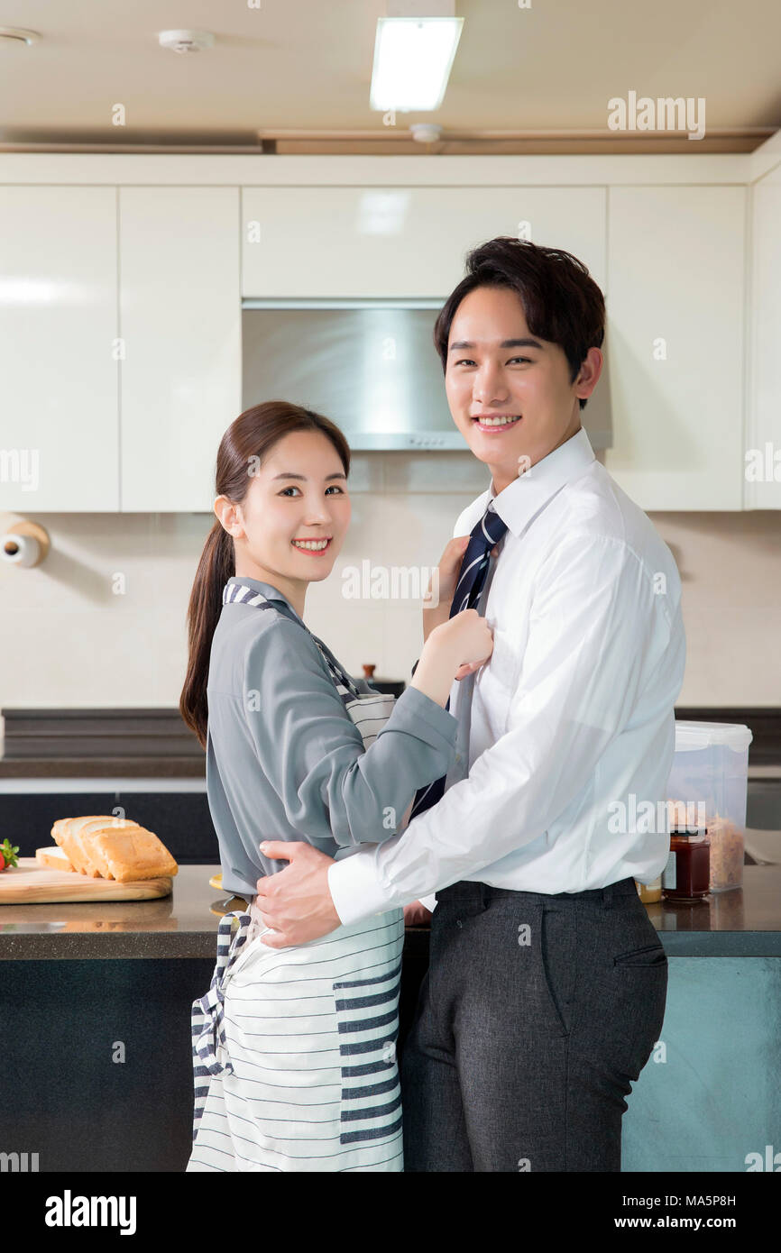 Conceptable photo of new married couple daily life. 125 Stock Photo - Alamy