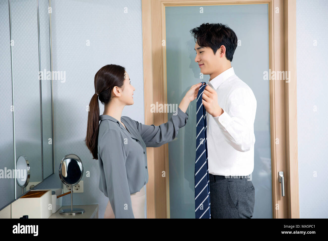 Conceptable photo of new married couple daily life. 112 Stock Photo - Alamy